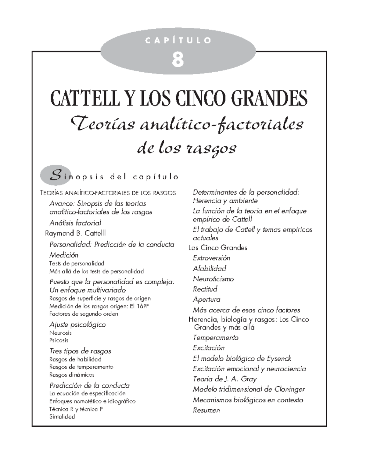 TEOR%C3%8DAS+DE+LOS+ Rasgos+ Catell - Sinopsis del capítulo CATTELL Y ...