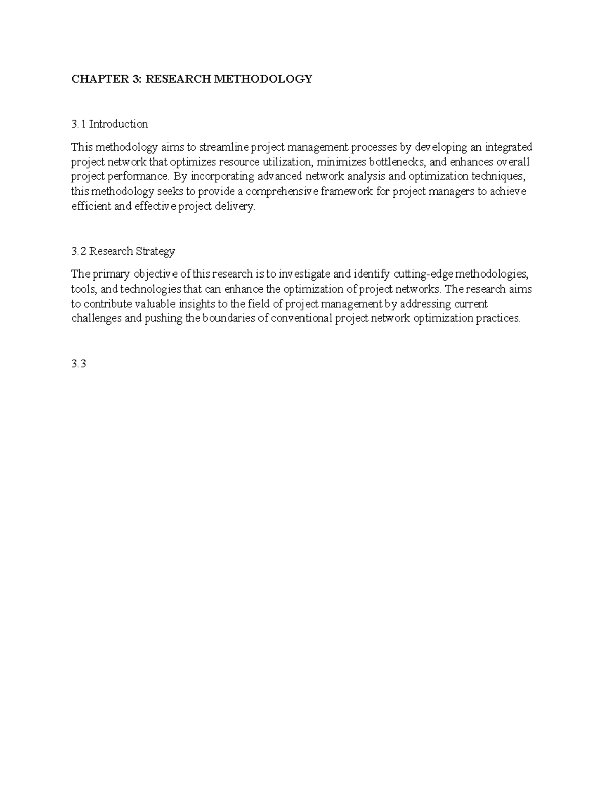 Chapter 3 - dfs - CHAPTER 3: RESEARCH METHODOLOGY 3 Introduction This ...