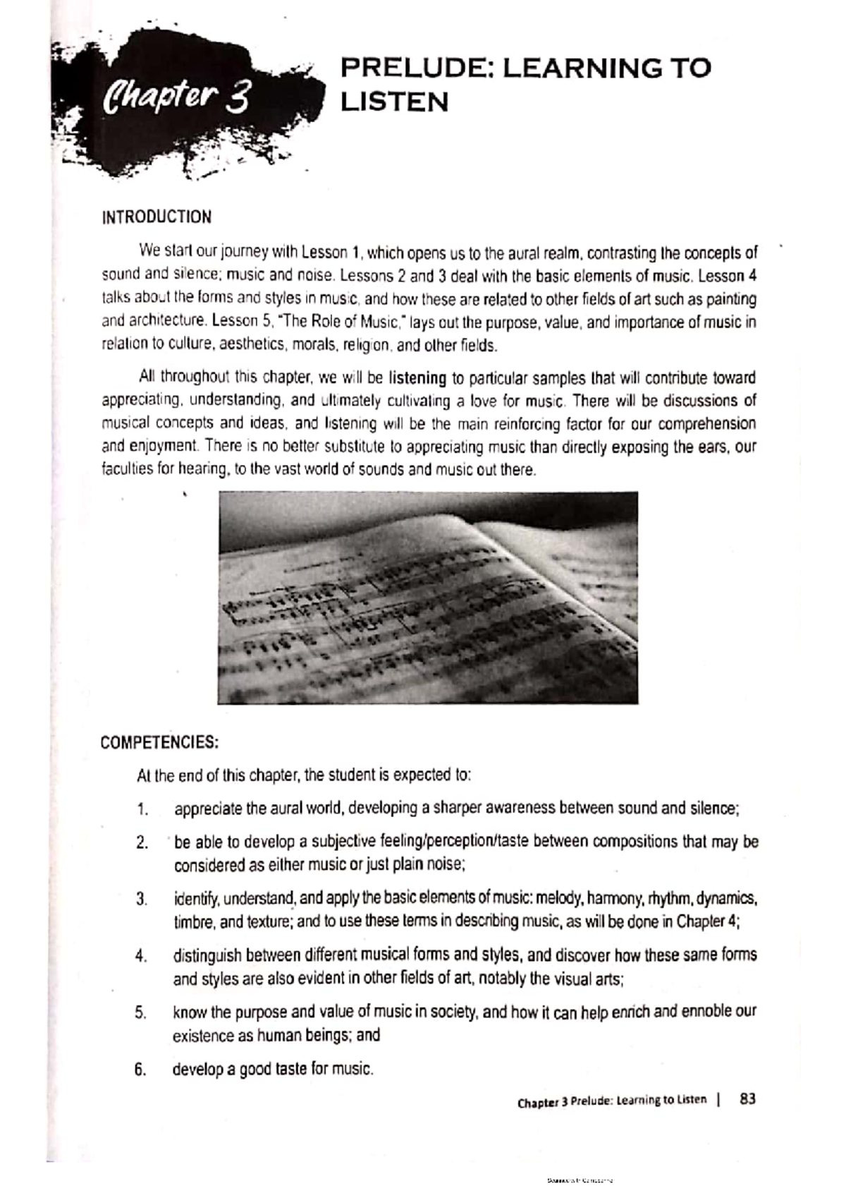 Artapp-3 compress - Modules - PRELUDE: LEARNING TO Chapter 3 LISTEN INTRODUCTION We start our ...