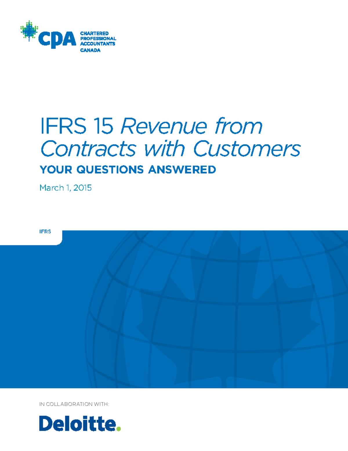 IFRS 15 QA Q And A IFRS 15 Revenue From Contracts With Customers
