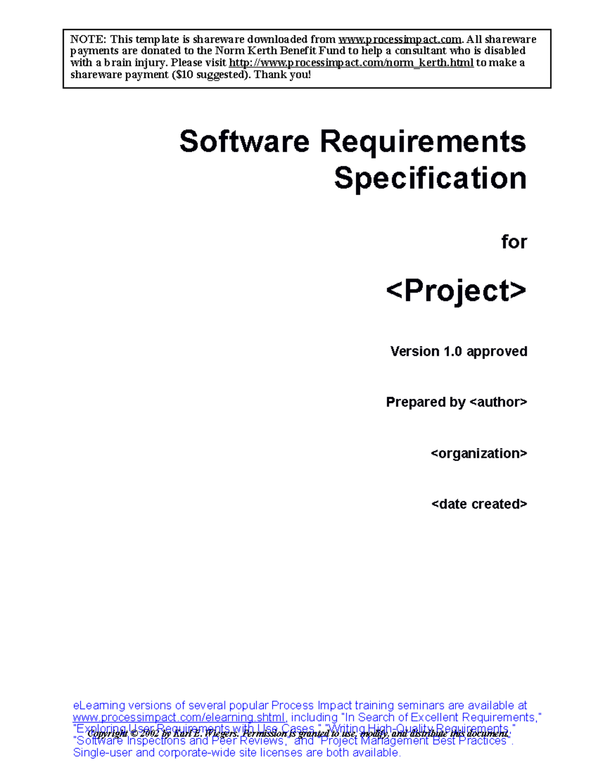 Srs template - dfbb - Software Requirements Specification for Version 1 ...