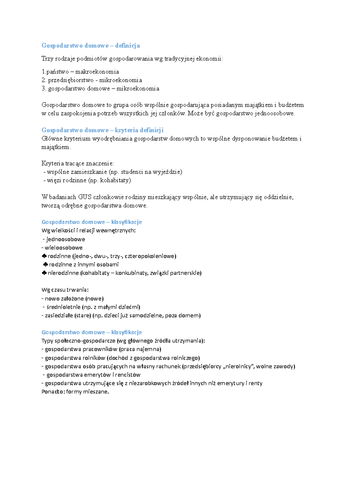 Wykład-fgd - llllllllllll - Gospodarstwo domowe – definicja Trzy ...