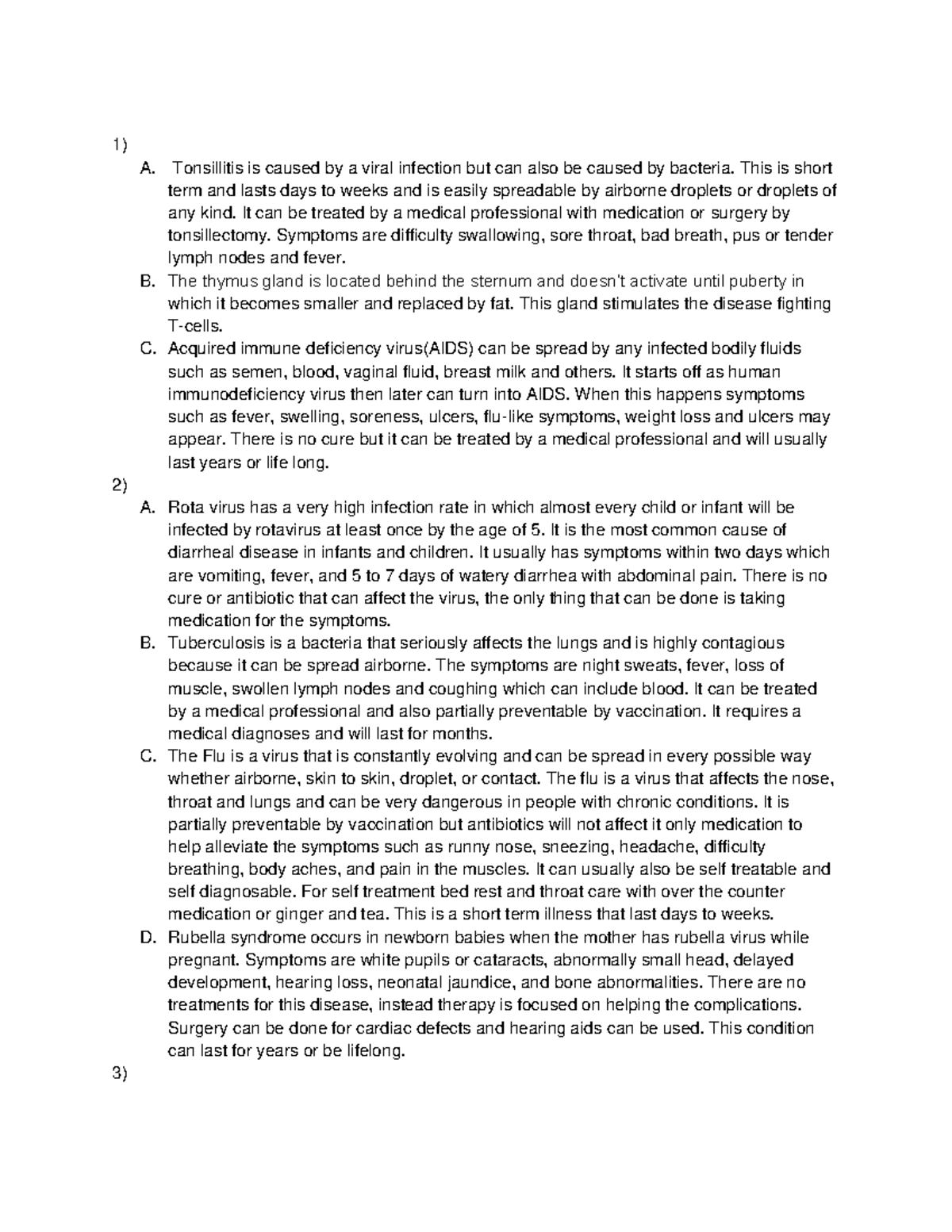 Pathophysiology hw2 - the breakdown and information of the disease ...