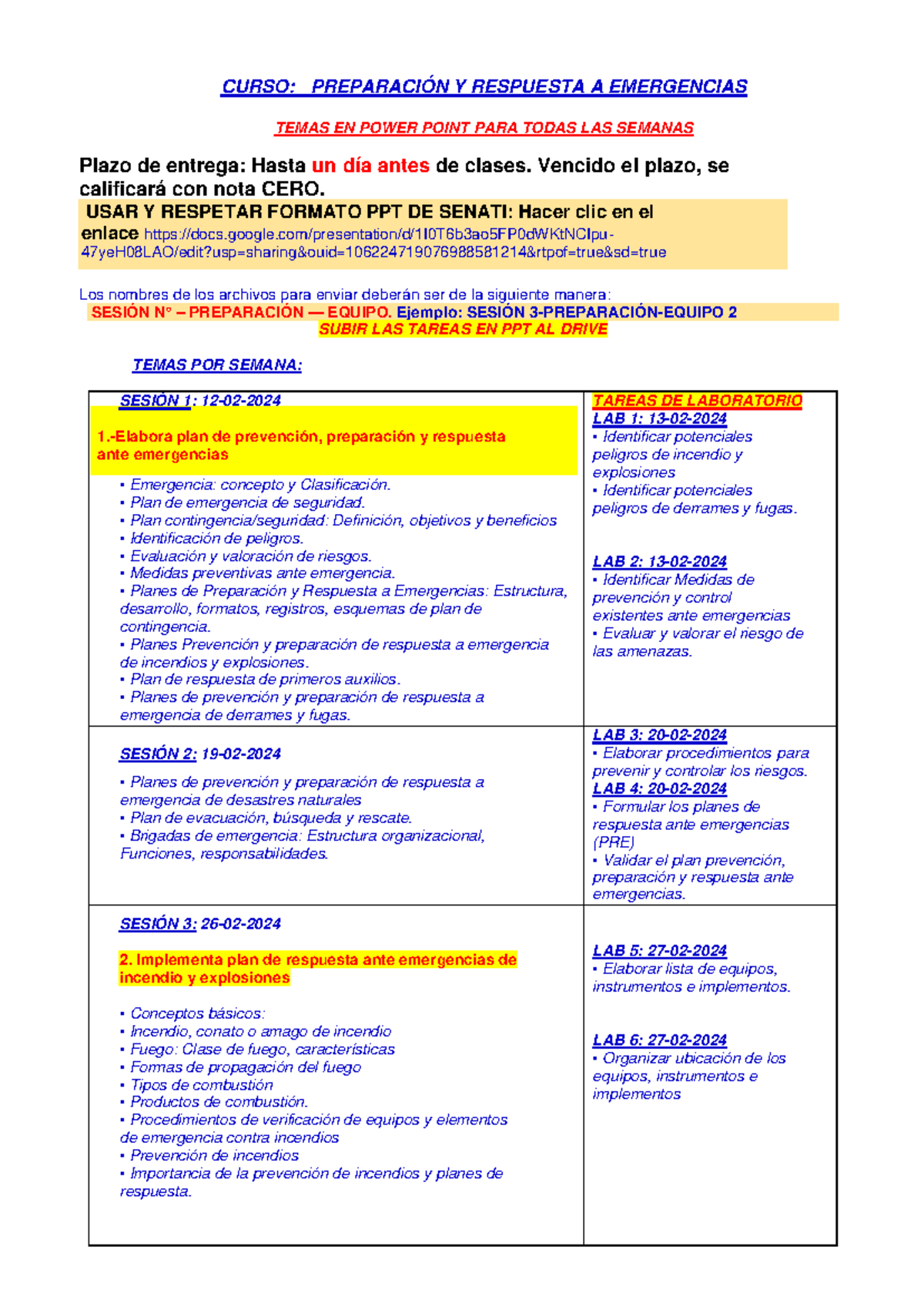 III- Temario PREP RESP Emerg- 2024-10 - CURSO: PREPARACIÓN Y RESPUESTA ...