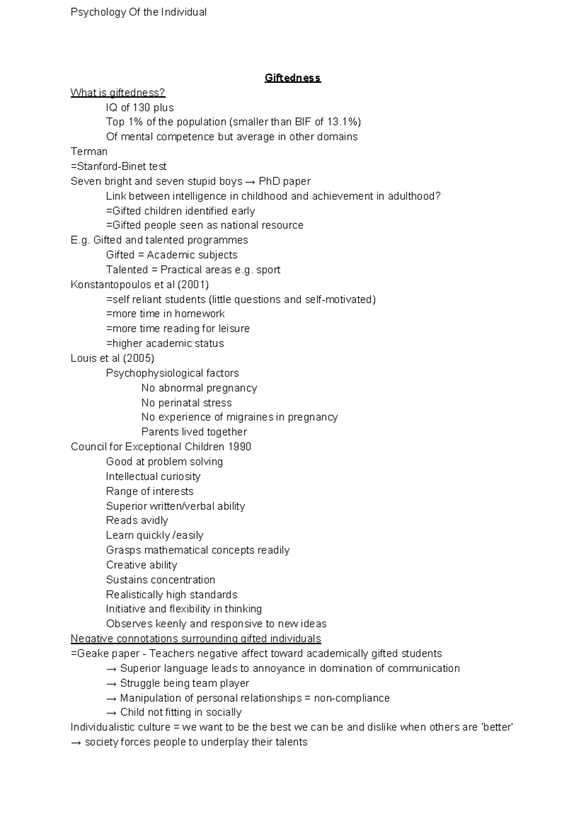 POI Lecture 10 - Giftedness - Psychology Of the Individual Giftedness ...