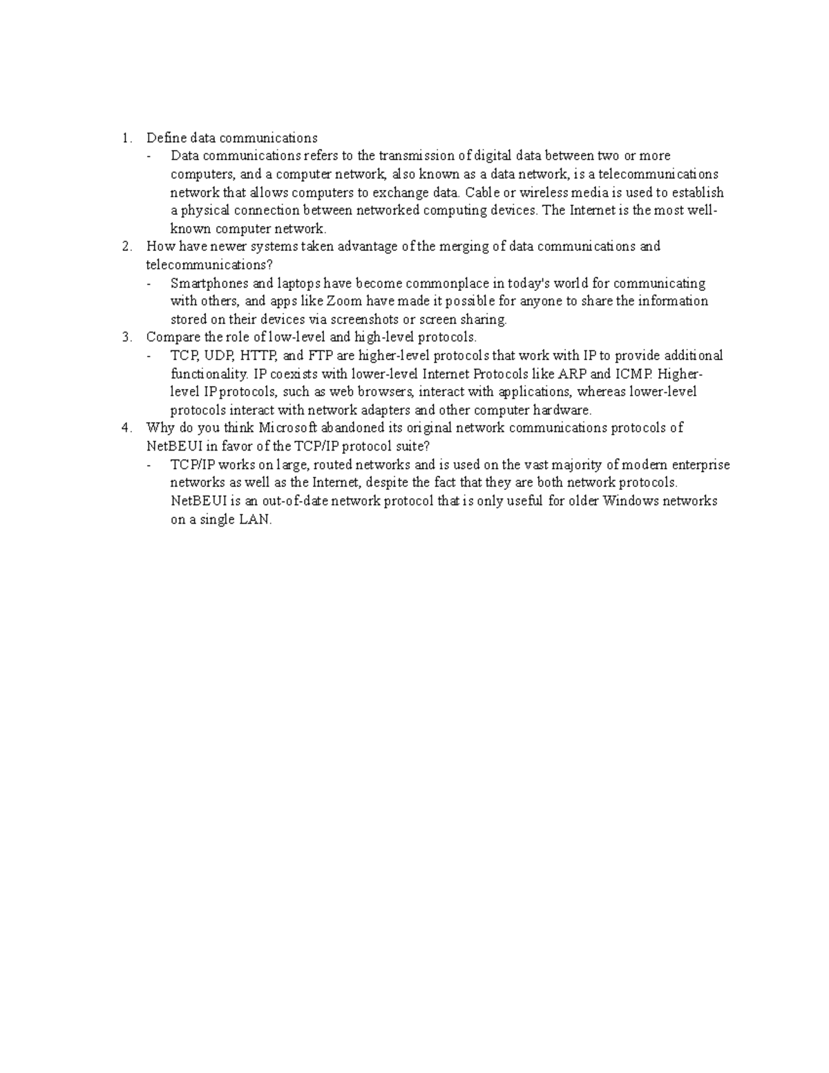 26. Chapter 1 - Task 3 - Lecture Notes - Define data communications ...