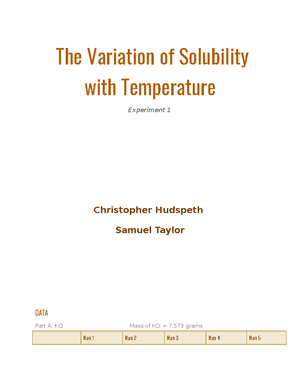 Separation Techniques - CLAB 124 - Separation Techniques Experiment 6 ...