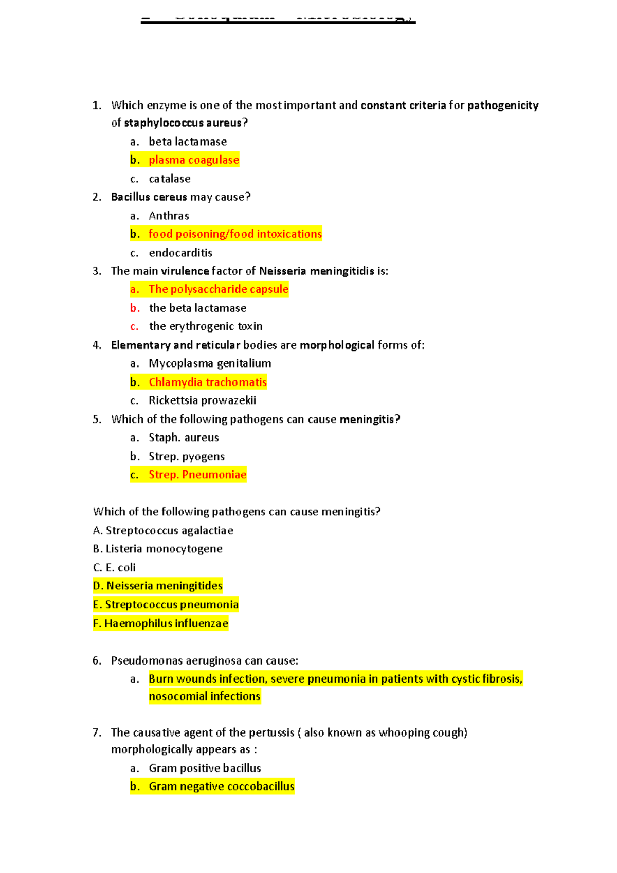 Corrected Bacteriology Colloquium - 2 Colloquium – Microbiology Which ...