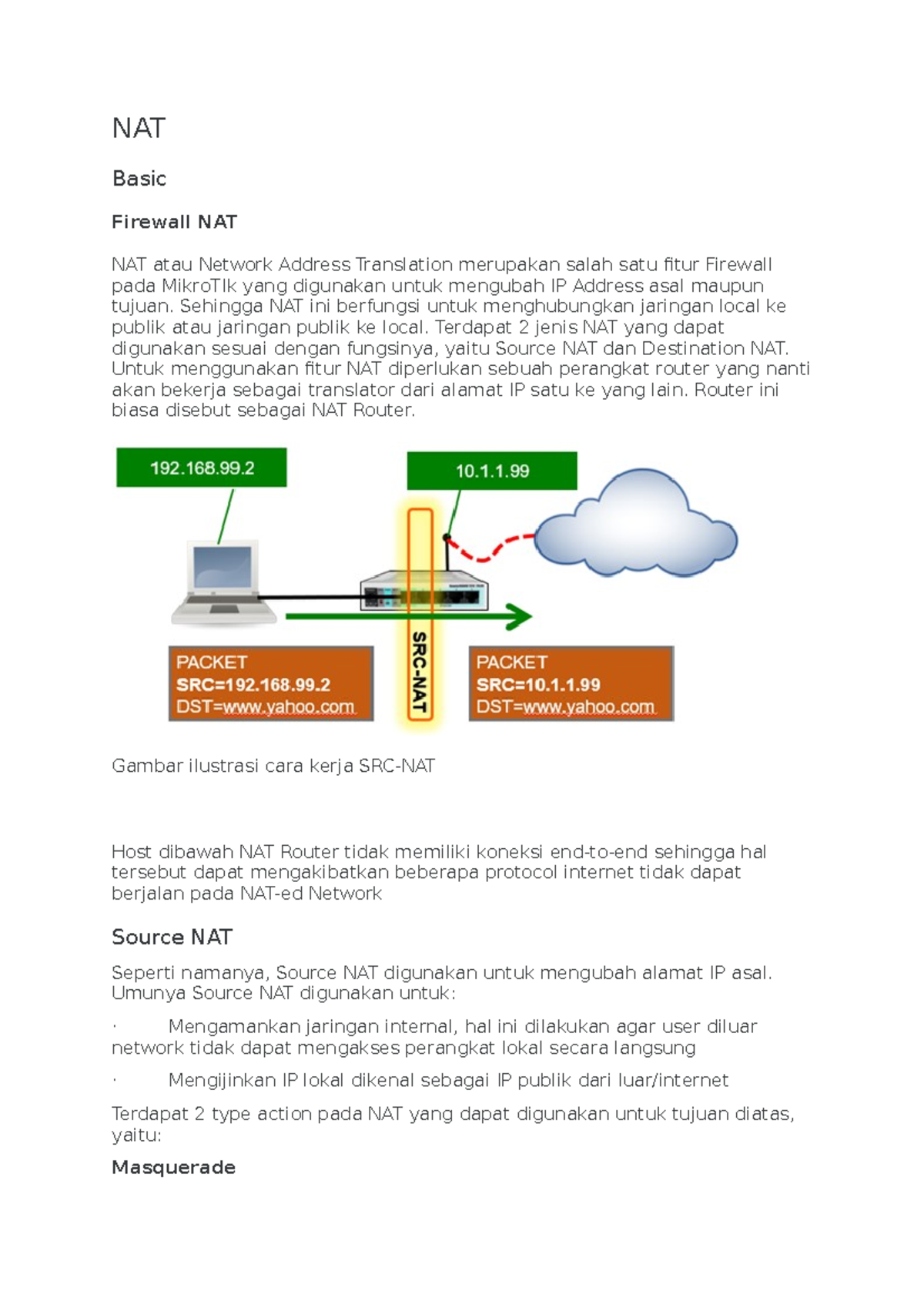 Nat Nat Nat Basic Firewall Nat Nat Atau Network Address Translation
