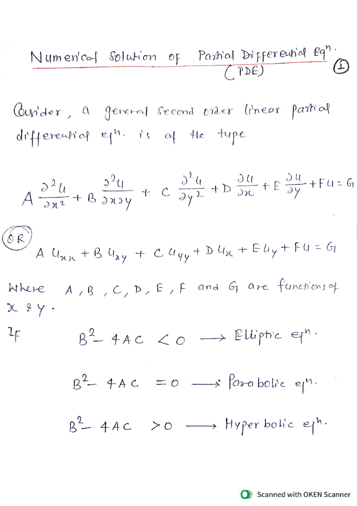 Numerical Sol of PDE types - btech - Studocu