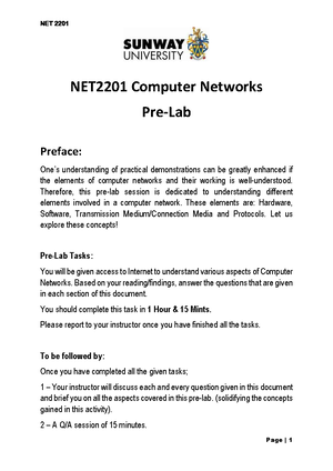 Networking group assignment - SCHOOL OF ENGINEERING AND TECHNOLOGY ...