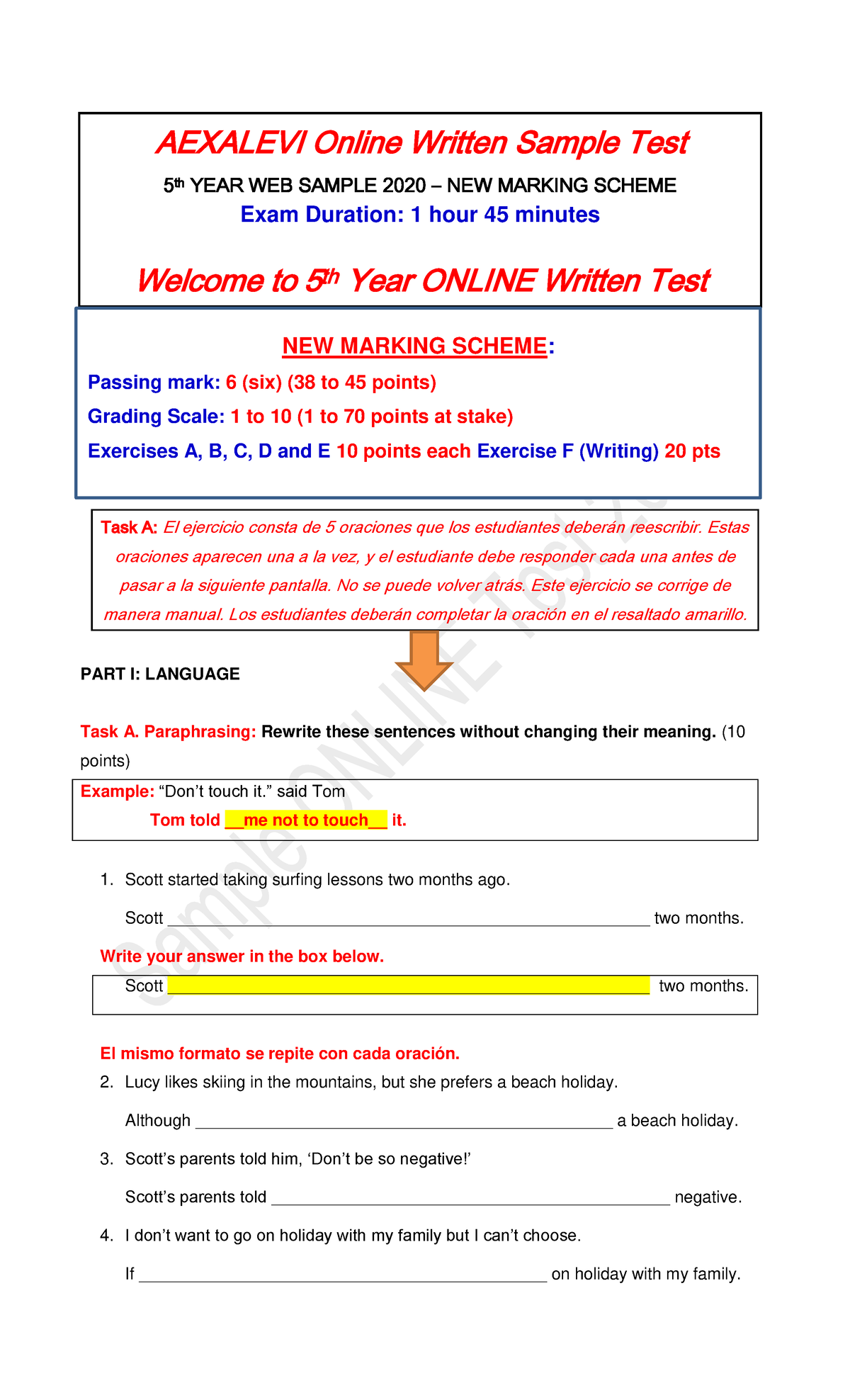 5j sample online test 2020 - AEXALEVI Online Written Sample Test 5 th ...