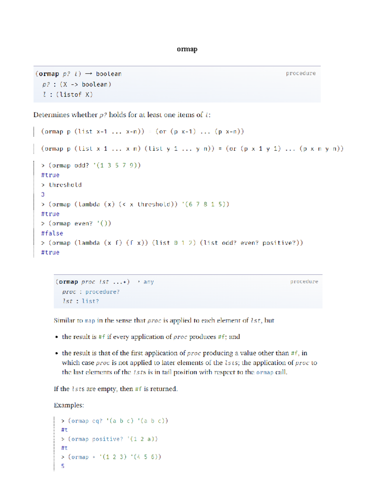 Procedures List - GE 1501 - ormap andmap/foldr - Studocu