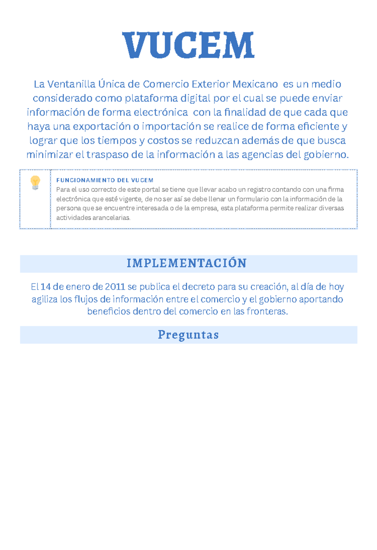 Vucem - Investigación - VUCEM La Ventanilla Única de Comercio Exterior ...