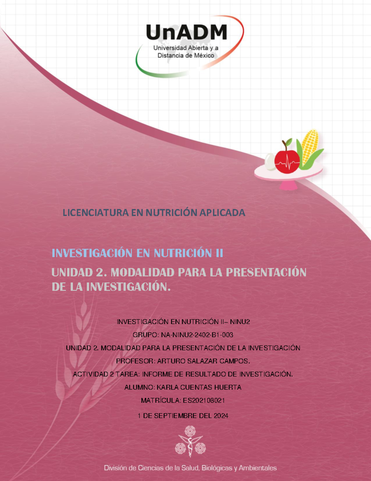 INU2 U2 A2 KACH - NUTRICION - LICENCIATURA EN NUTRICIÓN APLICADA INVESTIGACIÓN EN NUTRICIÓN II ...