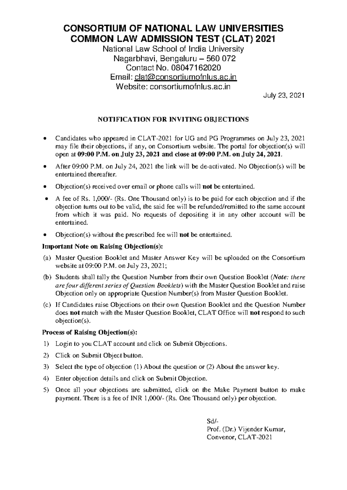 1630997958 CLAT 2021 UG Question Paper - CONSORTIUM OF NATIONAL LAW ...