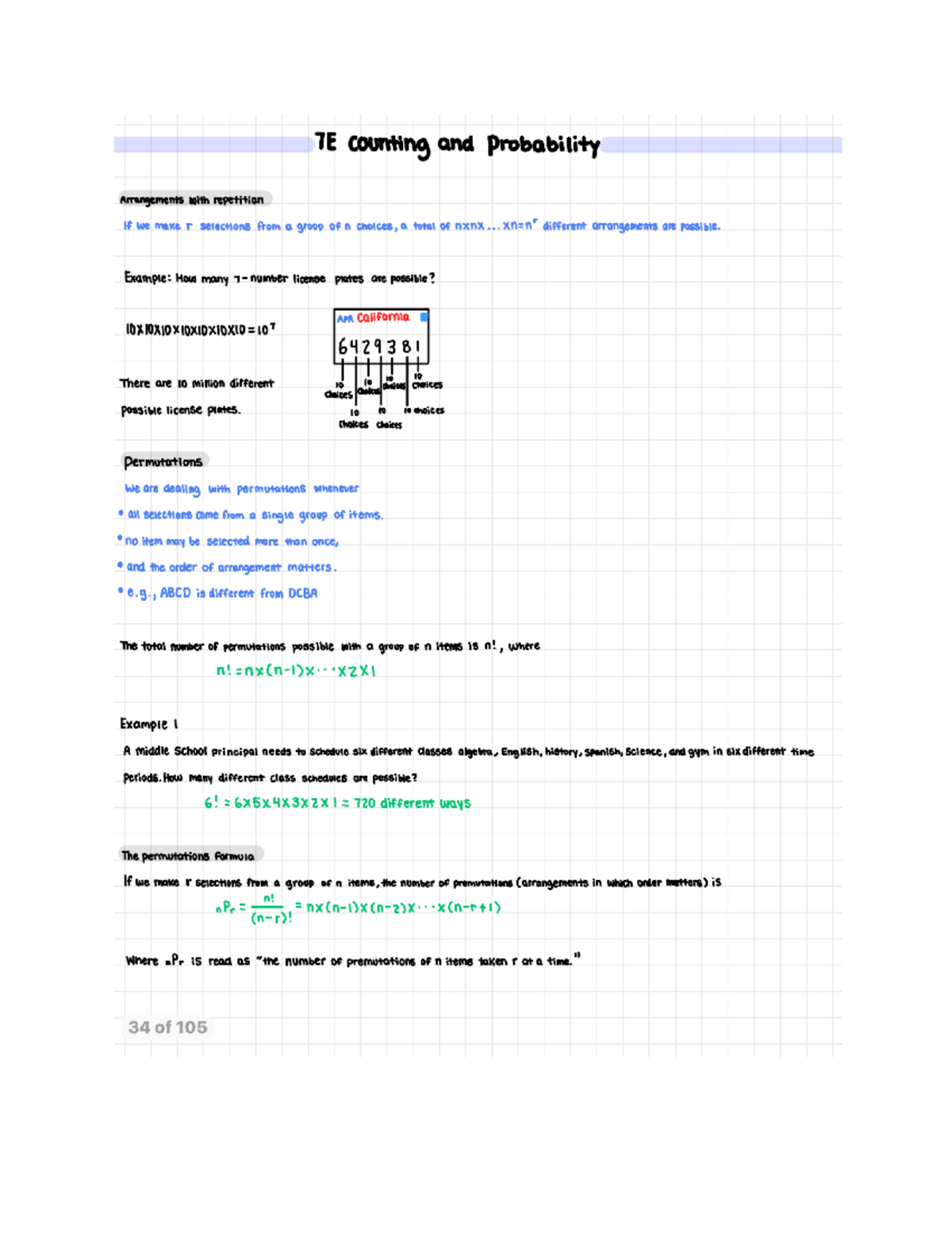 7E Counting And Probability - MATH 1316 - Studocu