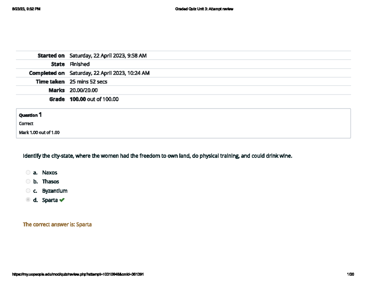 Greek&Roman graded quiz - Greek and Roman Civilization - Studocu