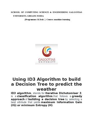 Ml - Lecture notes 1-7 - MACHINE LEARNING [R17A0534] IV Year B. Tech ...