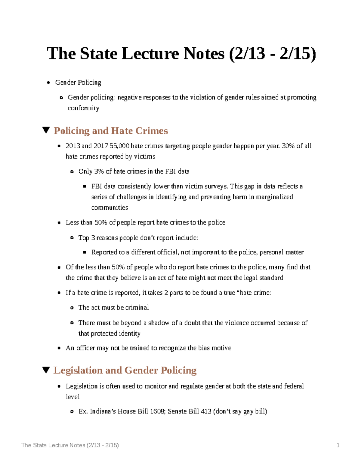 The State Lecture Notes - 30% of all hate crimes reported by victims ...
