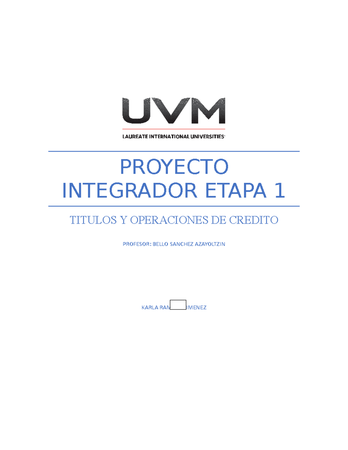 actividad 4 titulos y operaciones de credito - PROYECTO INTEGRADOR ...