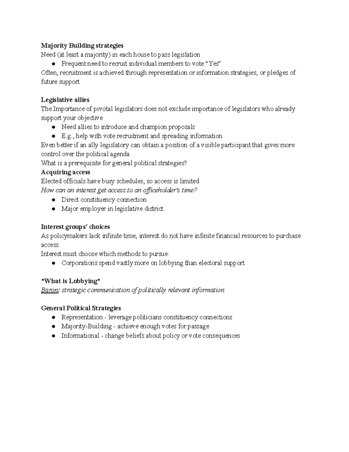 MP Notes CH 10 - Thomas Choate - Majority Building strategies Need (at ...