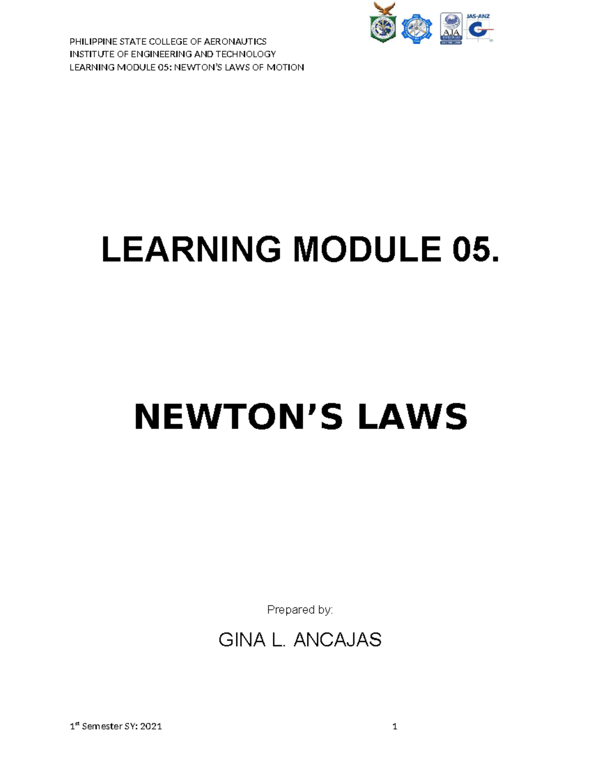 Learning- Module-05 - Module - INSTITUTE OF ENGINEERING AND TECHNOLOGY ...