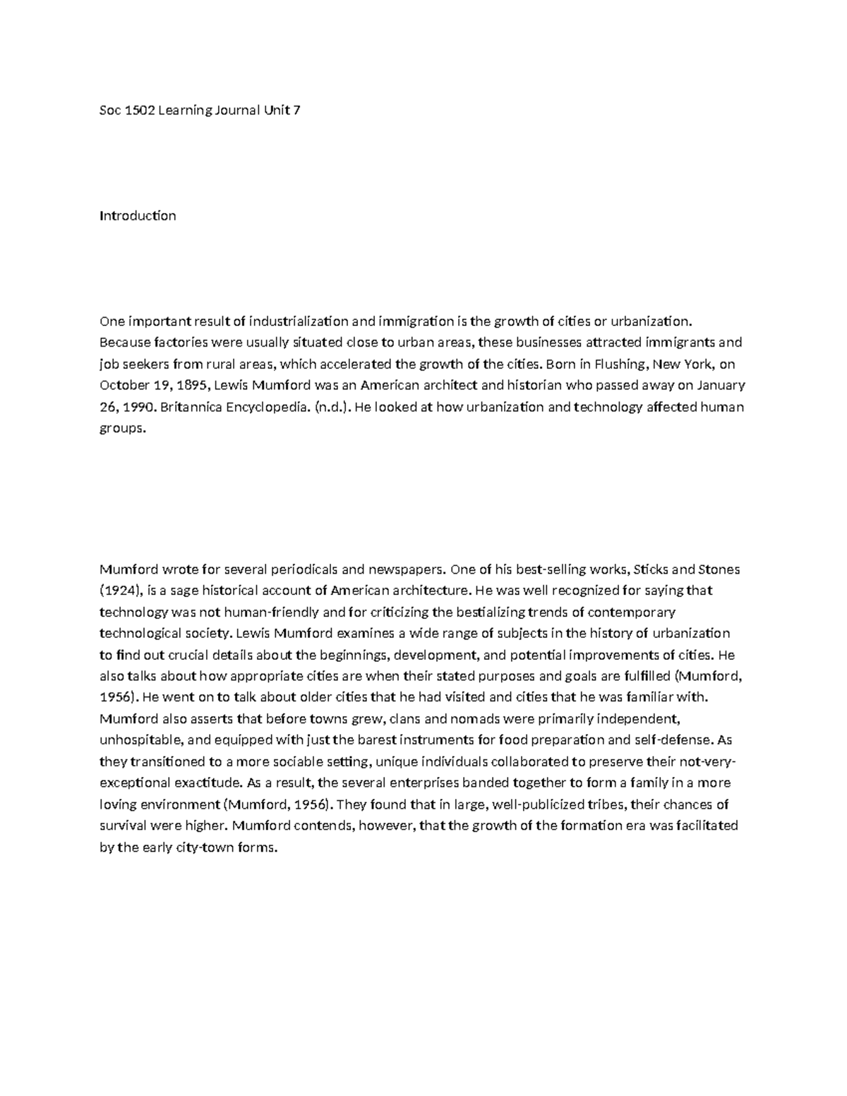 Soc 1502 Learning Journal Unit 7-WPS Office - Soc 1502 Learning Journal ...