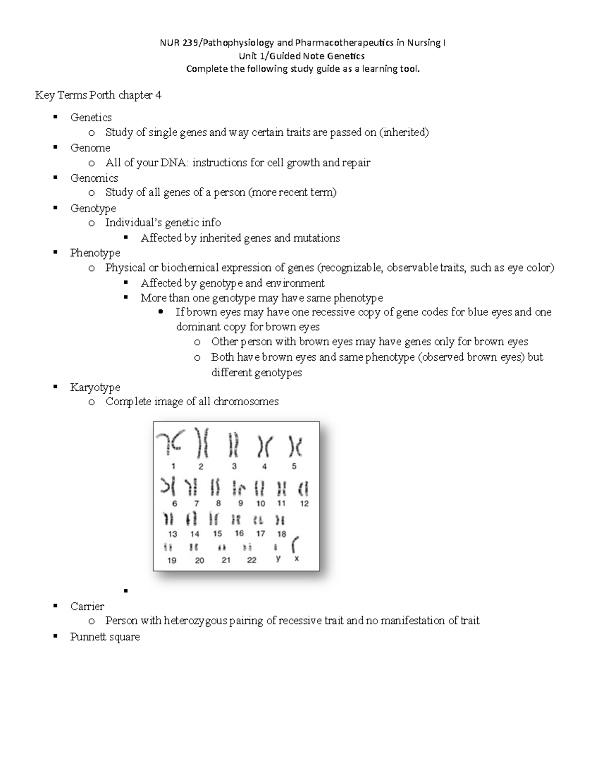 Guidednote-genetics copy - Unit 1/Guided Note Genetics Complete the ...