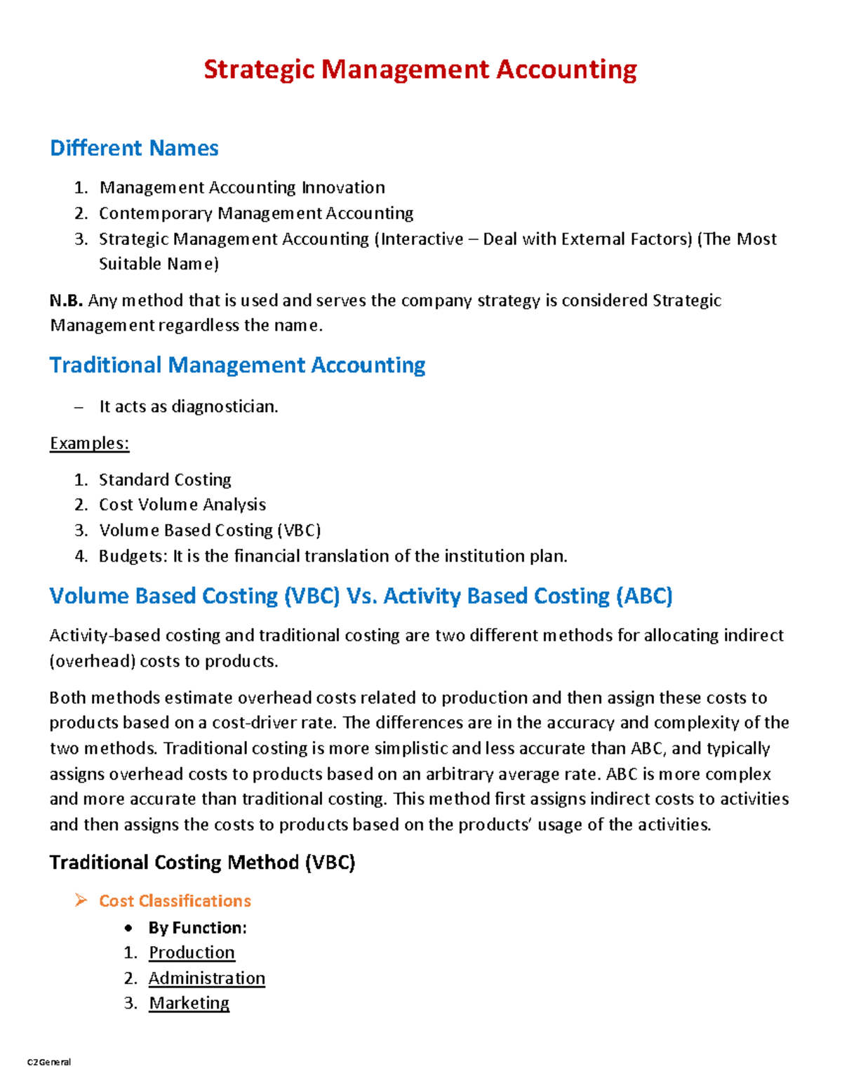 ABC Costing Method - Cost Accounting - Strategic Management Accounting ...