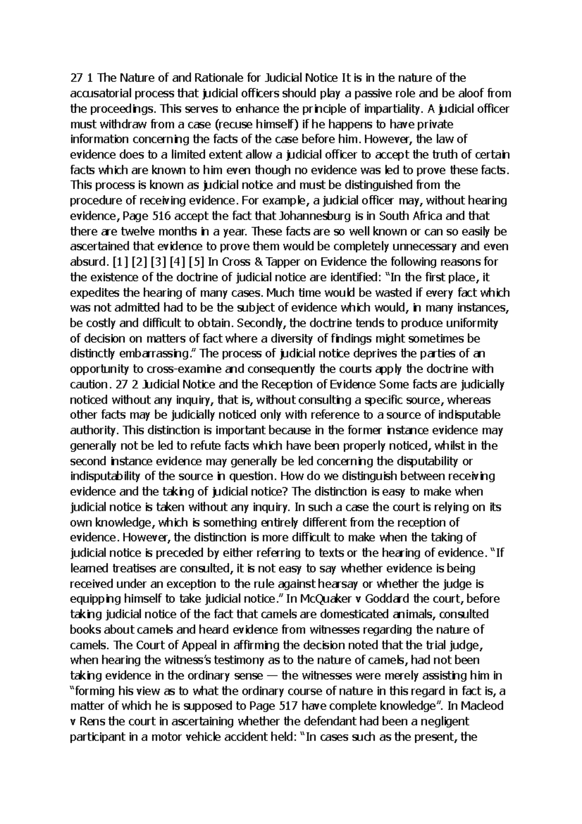 Law of evidence - Summary Business Cases - 27 1 The Nature of and ...