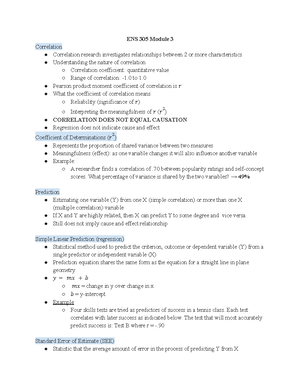 ENS 305 Module 1 - ENS 305 Module 1 Key Terms Measurement: the act of ...