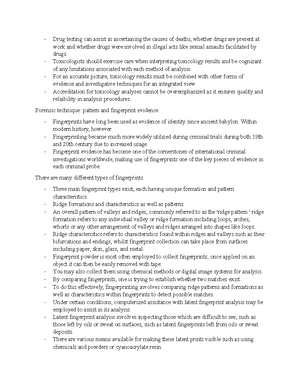 Forensic Science Notes 13 - Analysis involves collecting fingerprint ...