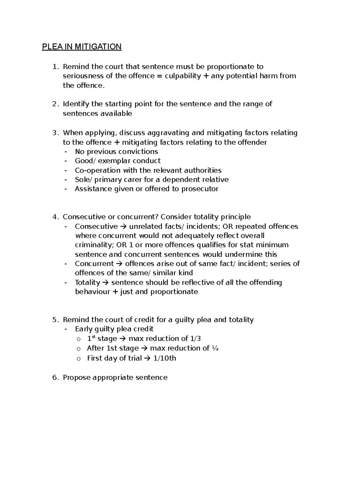 Advocacy template plea in mitigation - PLEA IN MITIGATION 1. Remind the ...