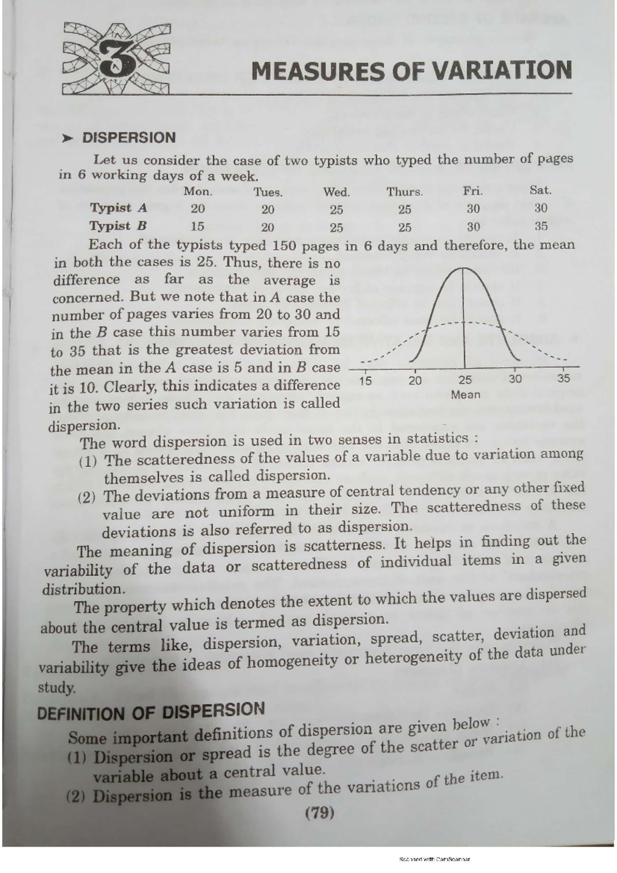 Measure of Dispersion - Fundamental of statistics - Studocu