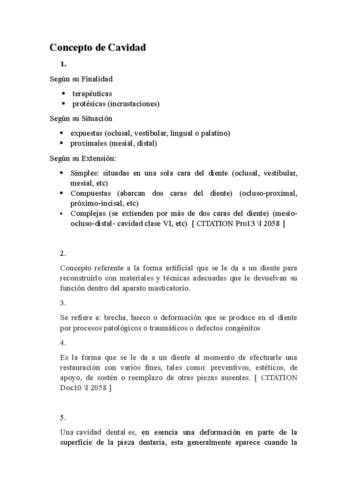 Concepto de Cavidad y Preparacion- corregido - Concepto de Cavidad 1 ...