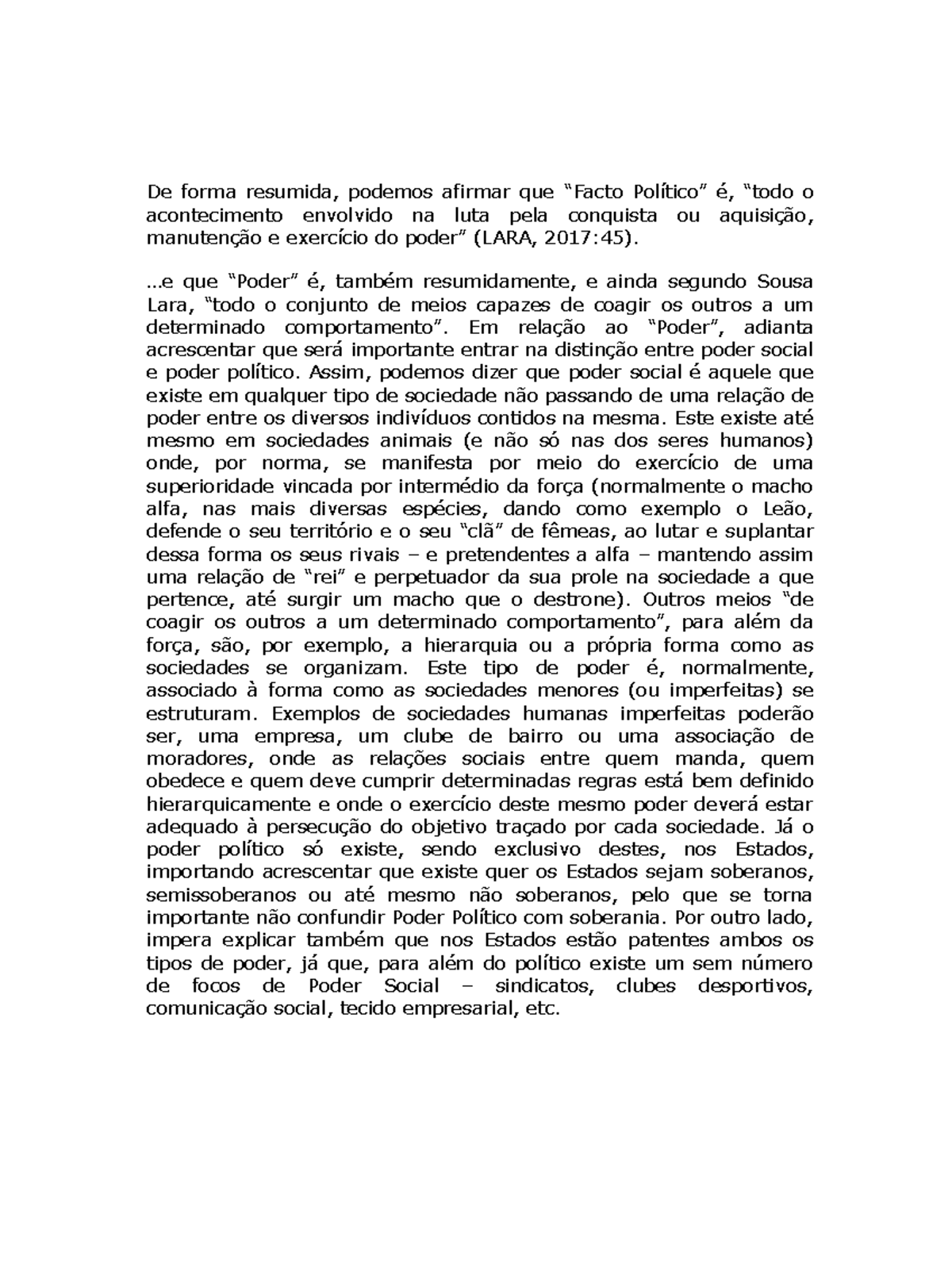 O que é o Facto Político e o que é o Poder? - De forma resumida ...