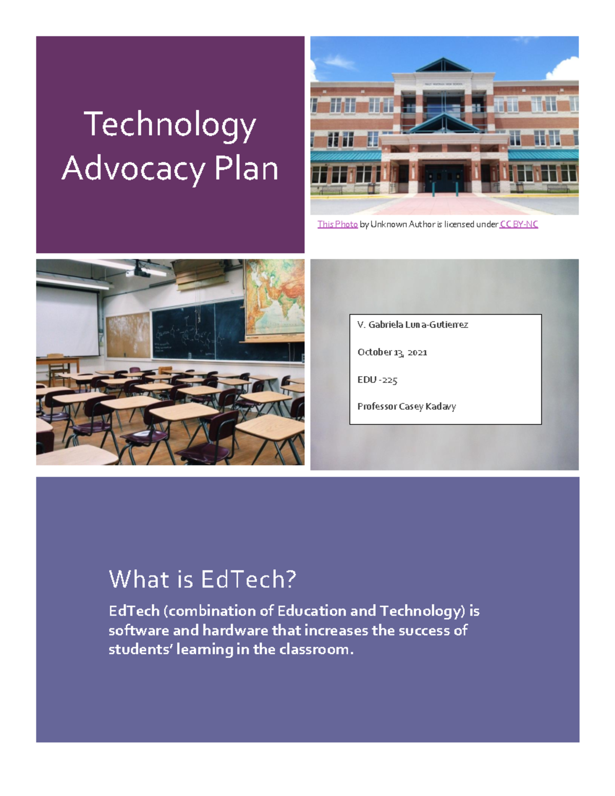 EDU225T2Digital Brochure - Technology Advocacy Plan What is EdTech ...