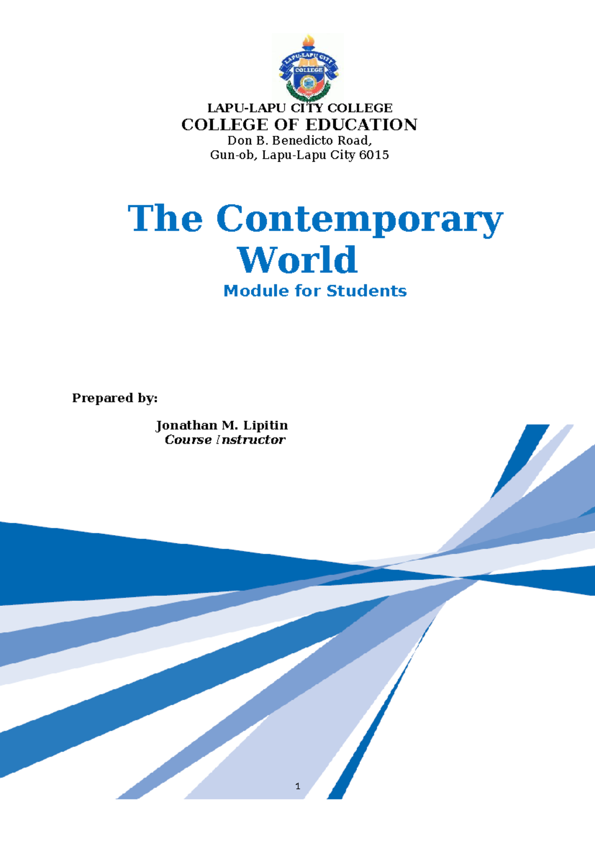 The-Contemporary-World Module-Template-and-Parts-4th-quarter - LAPU ...