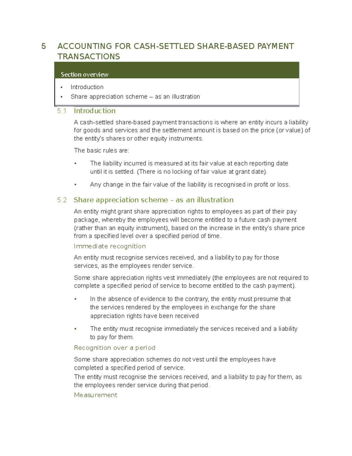 Accounting For Cash - 5 ACCOUNTING FOR CASH-SETTLED SHARE-BASED PAYMENT ...