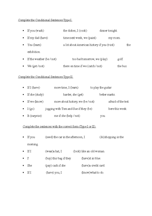 Conditionals mixed - grammar - Put in the correct phrases and form a ...