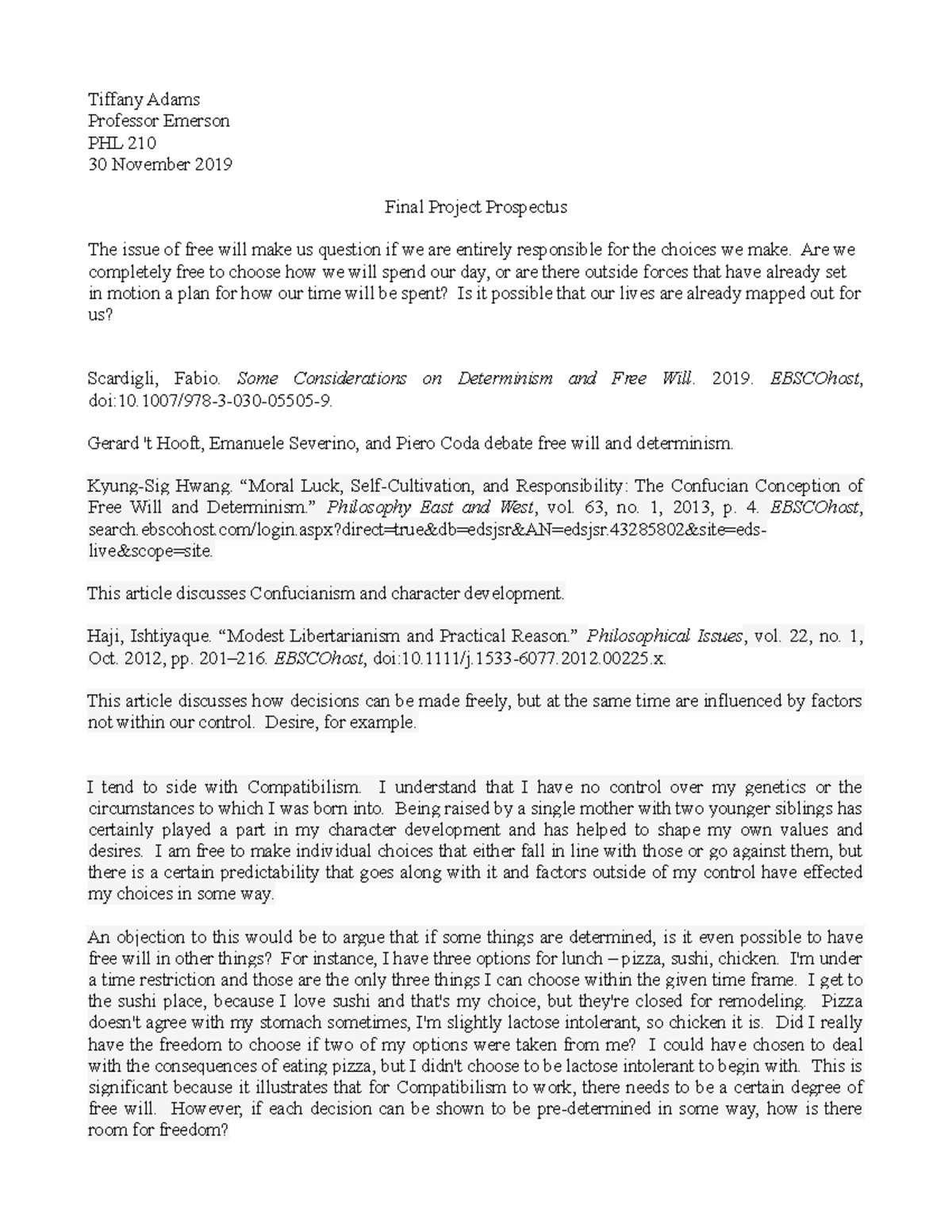 Module 5 - Prospectus - Resources for the final project. - Tiffany ...