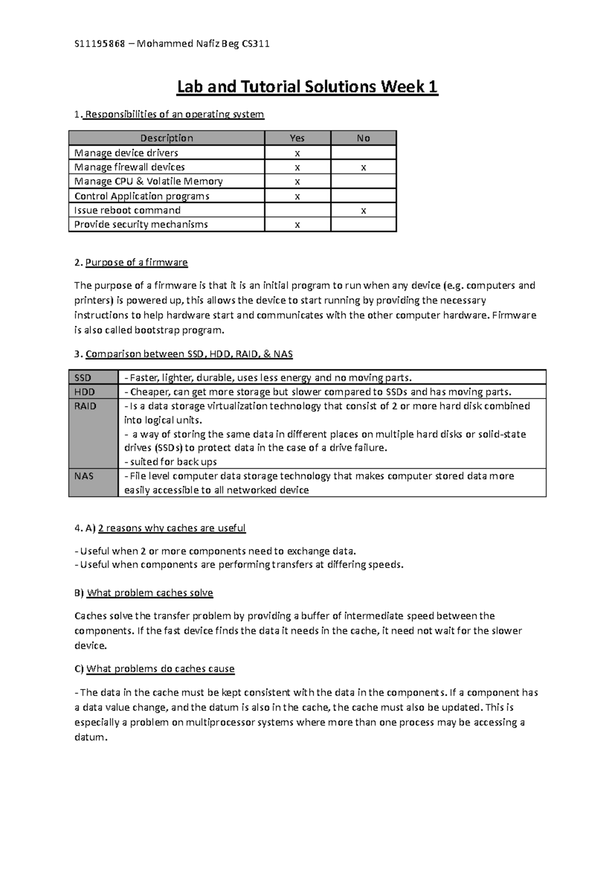 Lab and Tutorial Solutions Week 1 - computers and printers) is powered up, this allows the ...