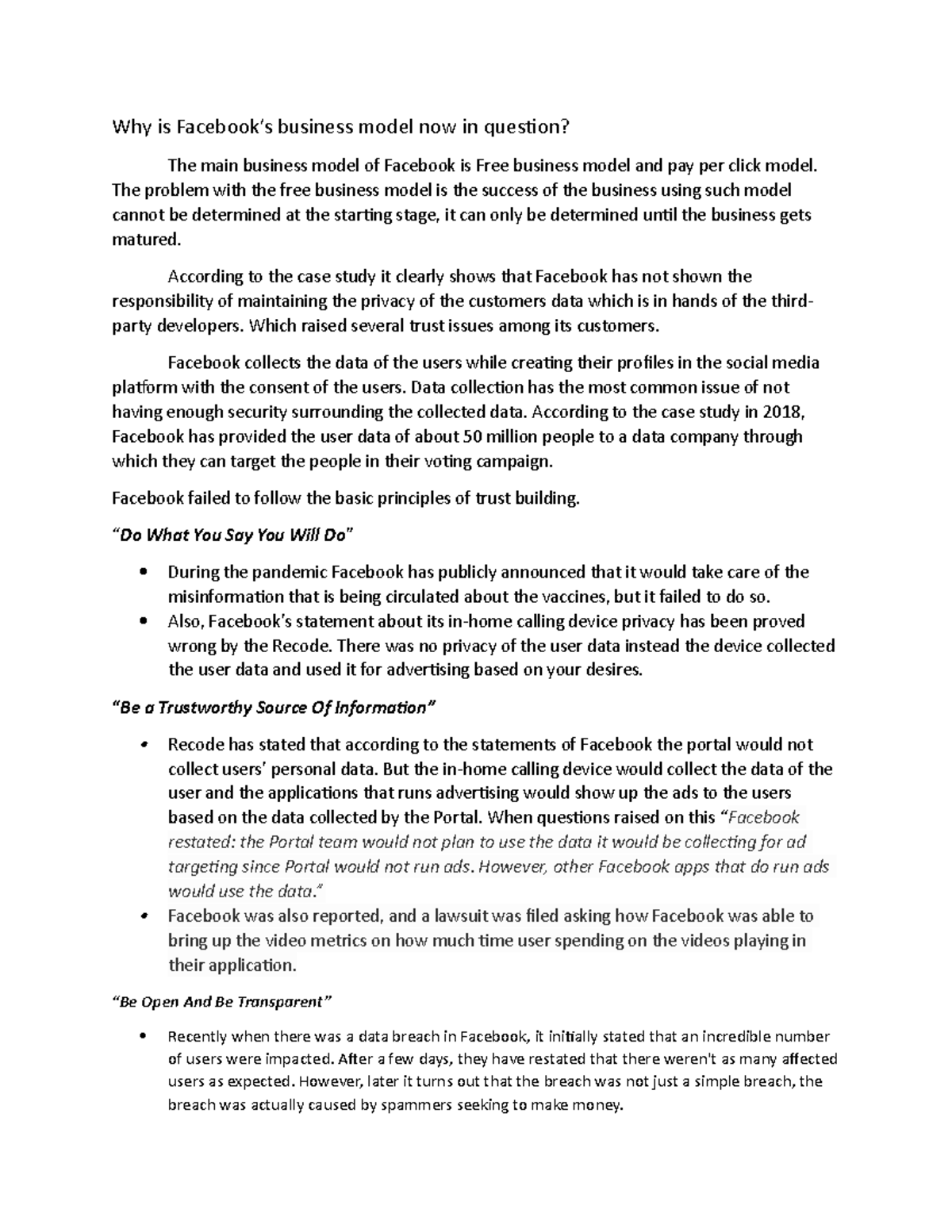 Case study 1 - notes - BUS8375 - Conestoga College - Studocu