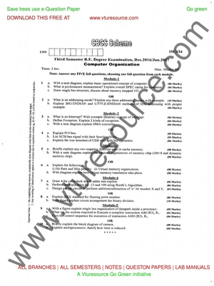 Dec 2017 - Computer organization - 3rd sem cse - Scanned by CamScanner Scanned by CamScanner ...