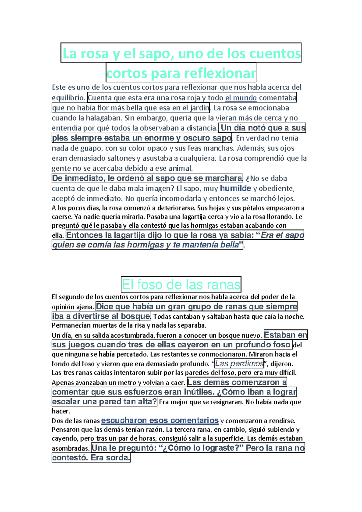 Lecturas CON Reflexiones - La rosa y el sapo, uno de los cuentos cortos ...