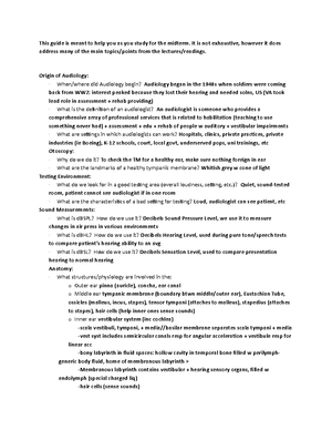 Hearing disorders course outline - : Hearing aids are devices that are ...