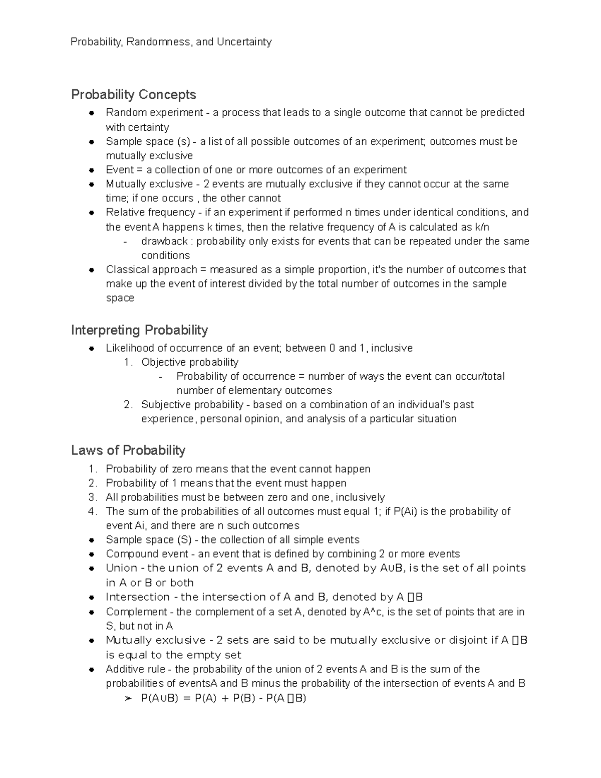 Chapter 5 - Probability, Randomness, and Uncertainty - Probability, Randomness, and Uncertainty ...
