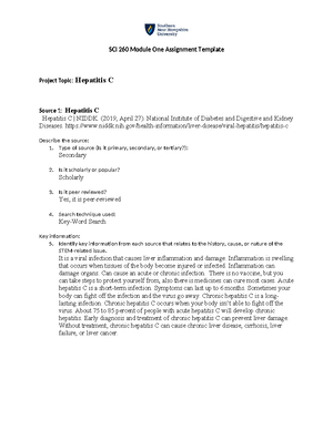 SCI 260 Module Three Assignment Template - SCI 260 Module Three ...