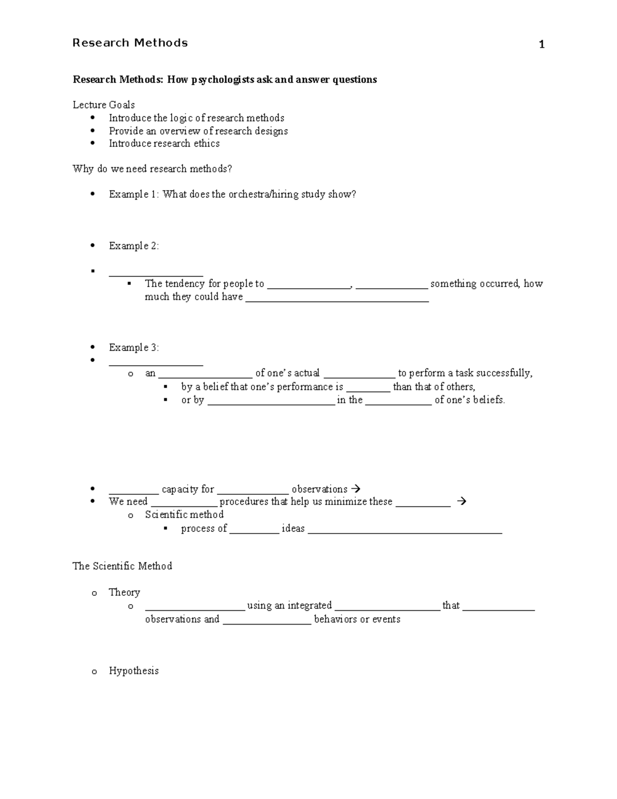 02 Research Methods - lectuere notes - Research Methods: How ...